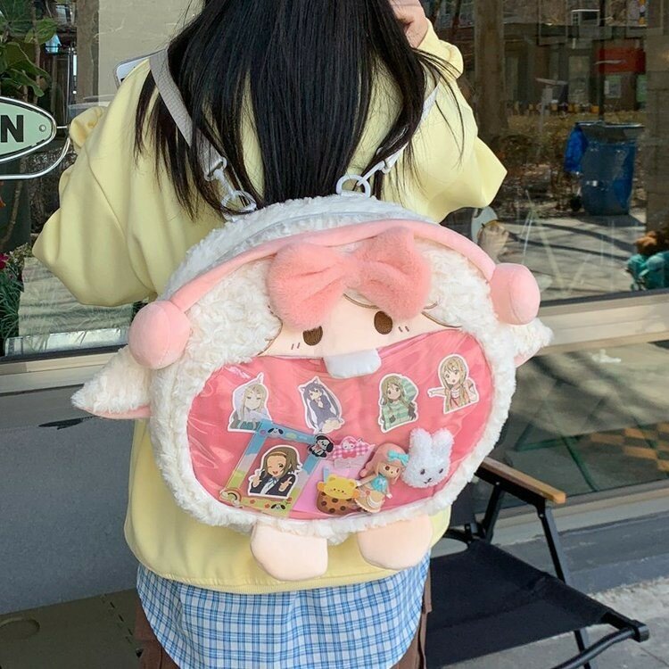 Soft plush cartoon backpack with spacious design and tearresistant material — фото 1