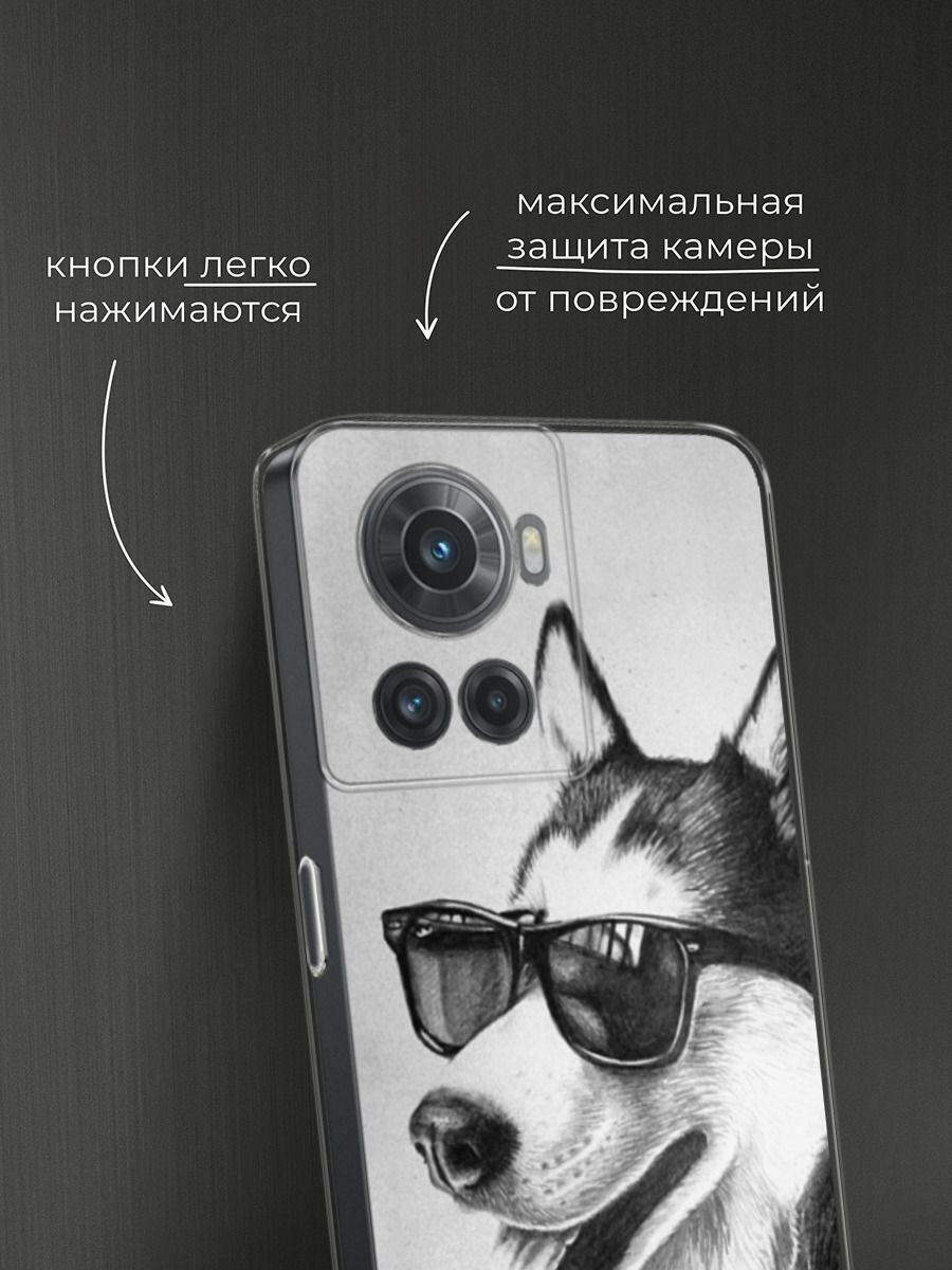 Чехол на OnePlus 10R/Ace / Ван Плас 10R/Ace с принтом "Крутой Хаске" — фото 1
