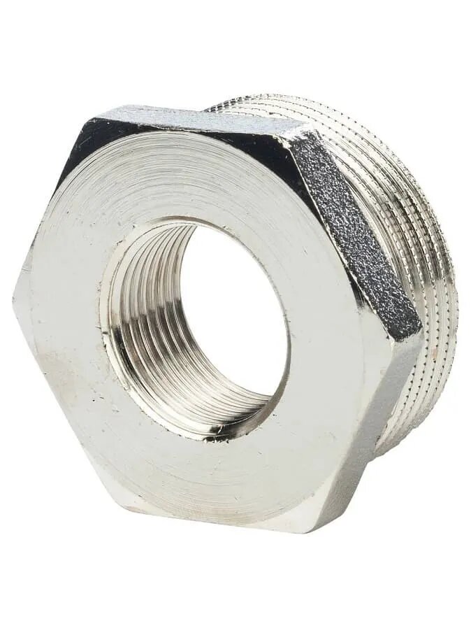 Футорка никелированная STOUT SFT-0029-000112 1"х1/2" НВ латунь, для отопления и водоснабжения