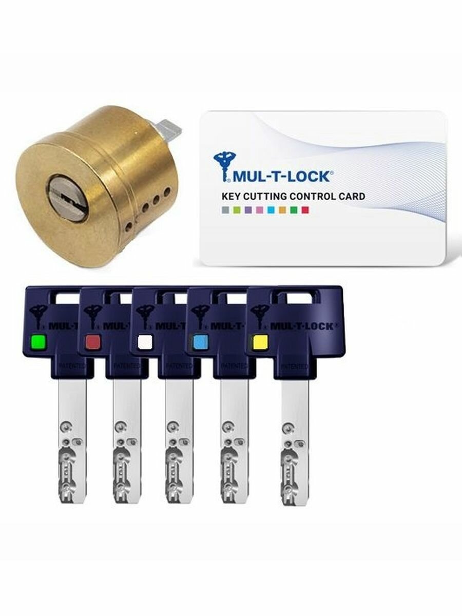 Цилиндр дверной (личинка замка) для Дед-Болта Mul-T-Lock MTL600 (Interactive+), никель