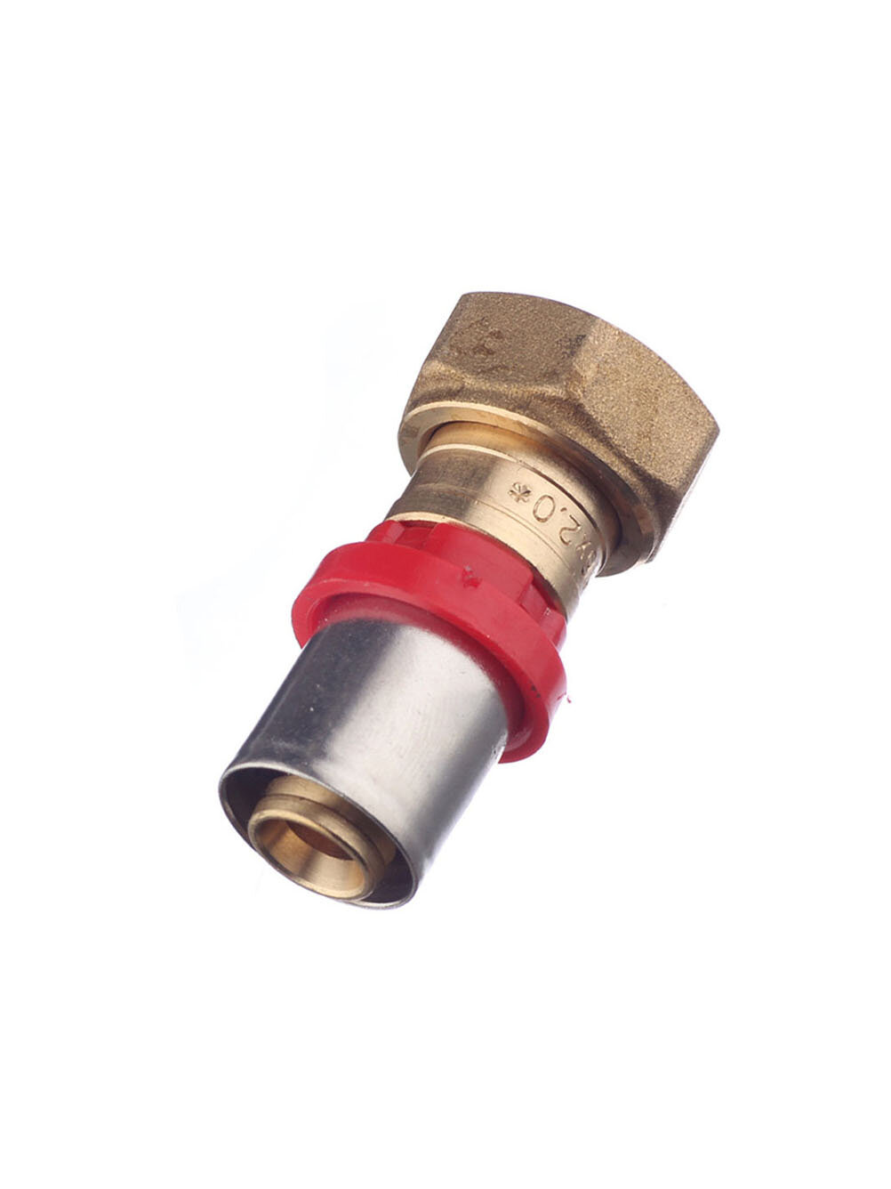 Соединитель прямой с накидной гайкой под евроконус 16(пресс) х 1/2 ВР(г)