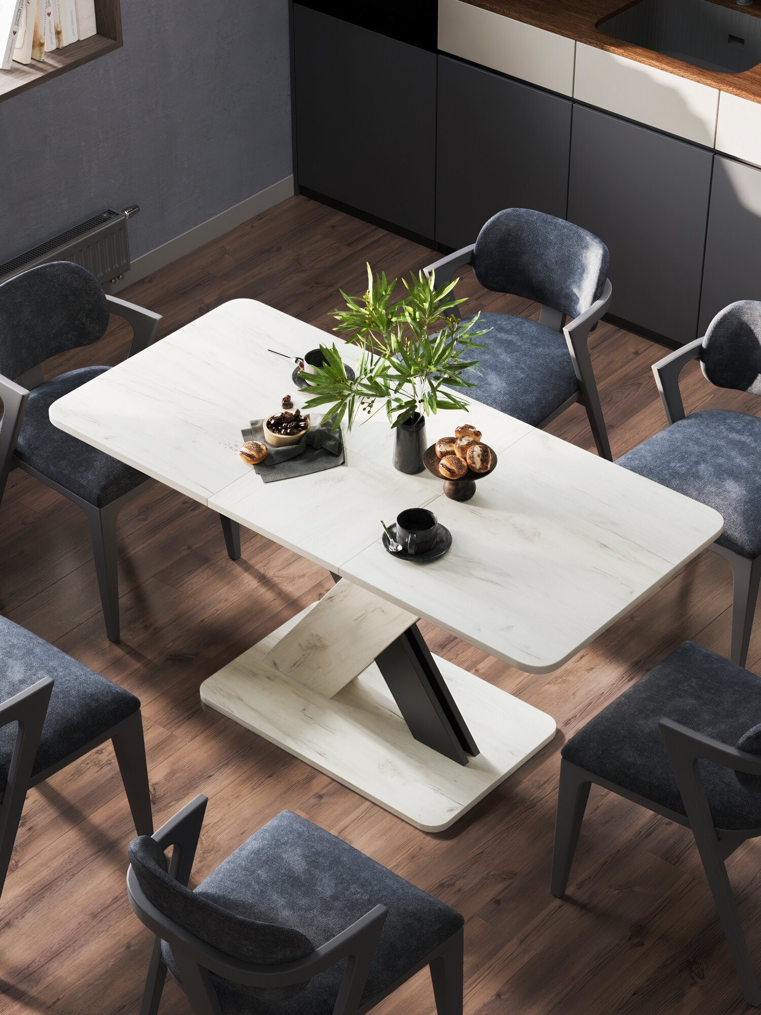 Стол FRENT Сохо, обеденный, раздвижной, ЛДСП, современный стиль