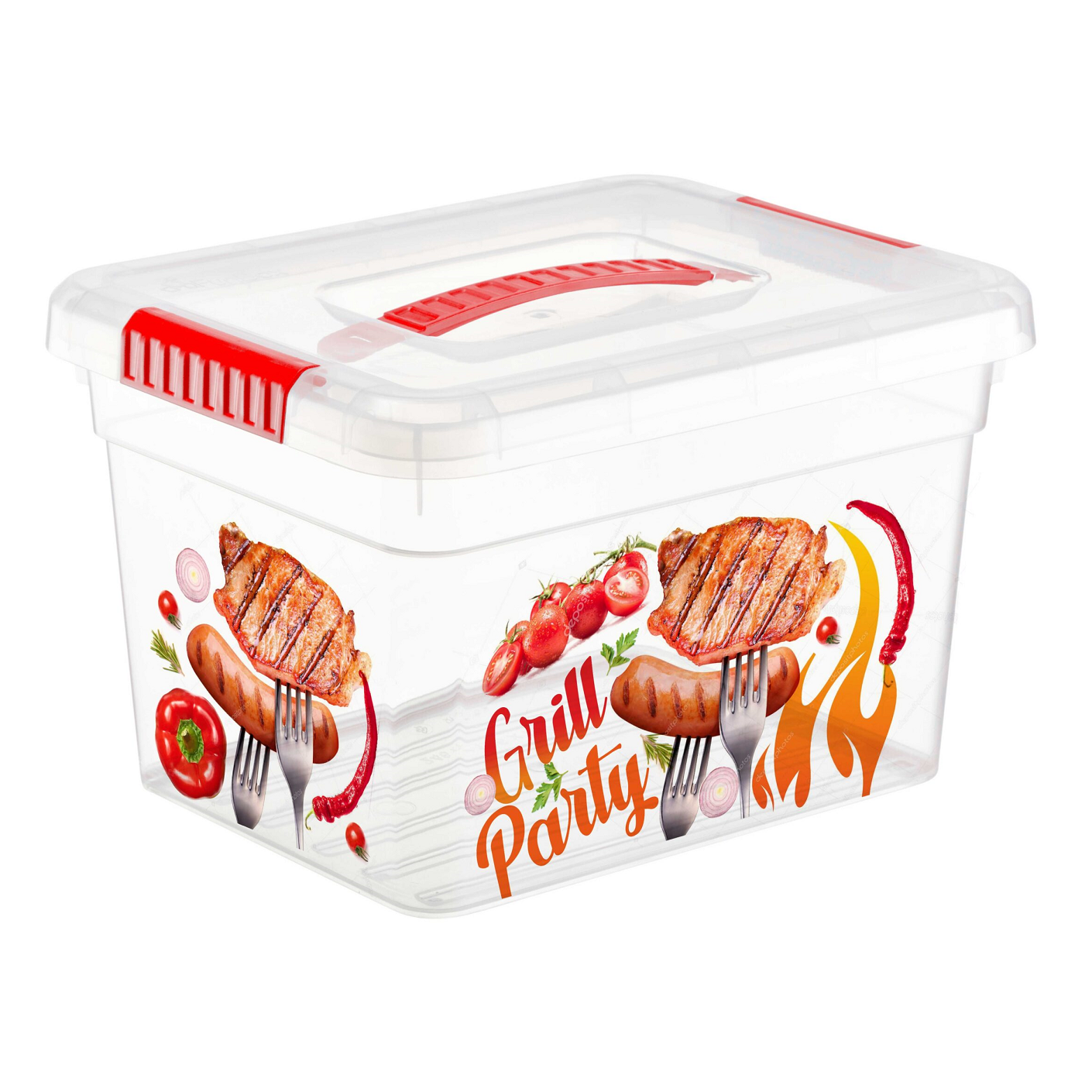 FUNBOX 5 л контейнер из пластика для шашлыка - прочный лоток для хранения и перевозки