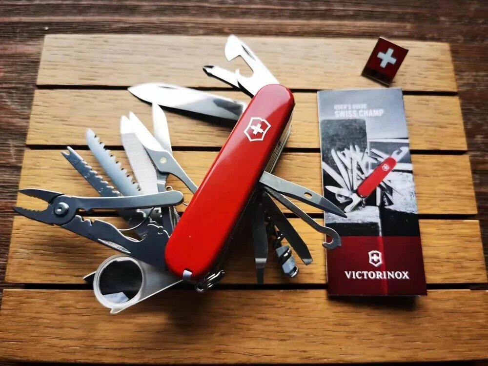 91mm Victorinox SwissChamp SAK 1.6795 Функции инструмент для туризма