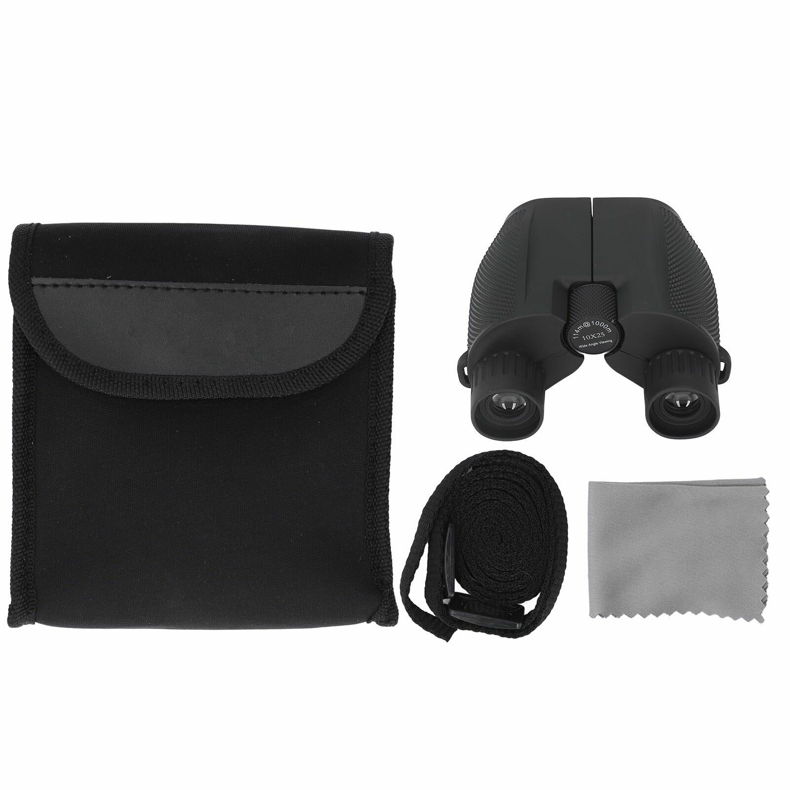 Бинокулярный телескоп 10X 25 мм, широкий угол обзора, водонепроницаемый портативный объектив для спортивных пеших прогулок