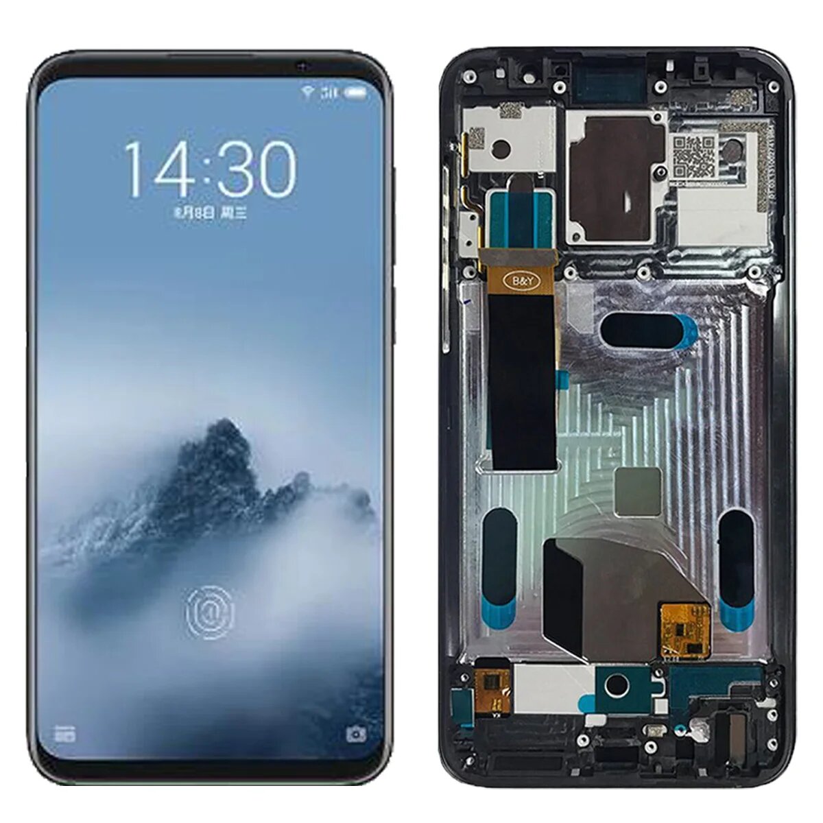 Оригинальный 6,0-дюймовый дисплей в сборе с рамкой для Meizu 16/16TH (M882H/M882Q) — ЖК-дисплей и дигитайзер сенсорного экрана (тестировано)