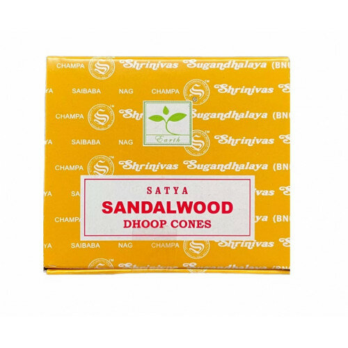 SATYA Sandalwood Dhoop Cone Благовония конусы 12шт, 2 упаковки