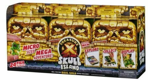 Набор фигурок Treasure X Lost Lands Skull Island Treasure Hunt, 10 уровней приключений. 4 микроразмерные фигурки.(6 шт.)