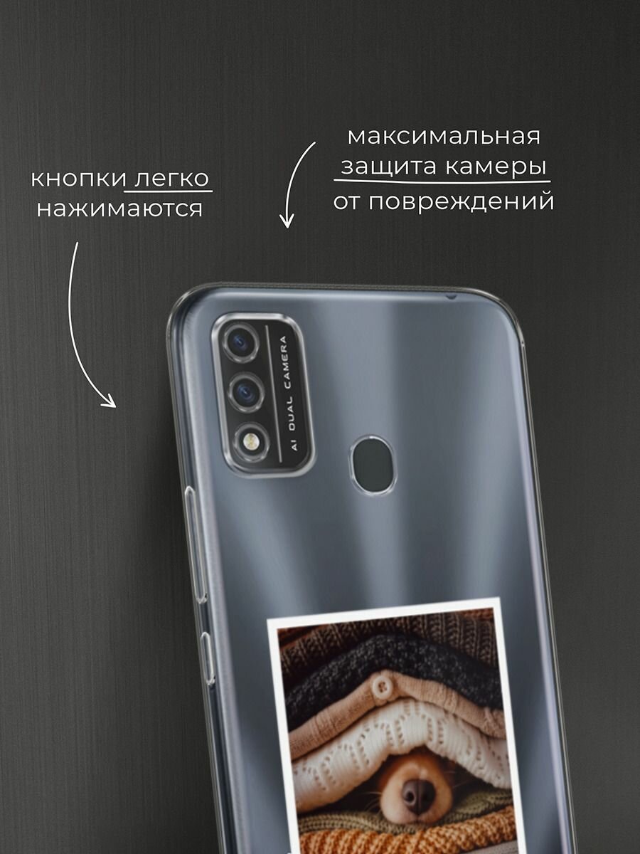 Силиконовый чехол на Itel A48 / Ител А48 с принтом Сезон свитера — фото 1