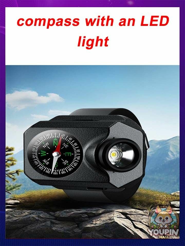 Компас с LED-лампой для походов и выживания на природе