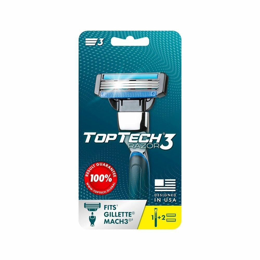 Мужской станок Top TechRazor3 +2 кассеты 3 лезвия