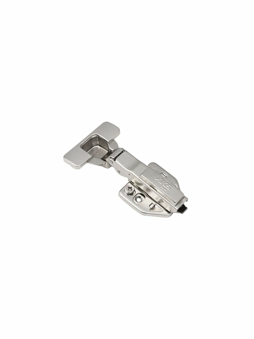 Петля мебельная накладная с доводчиком 45мм планка h0 clip-on 3D регулировка комплект заглушек с саморезами AKS PLUS