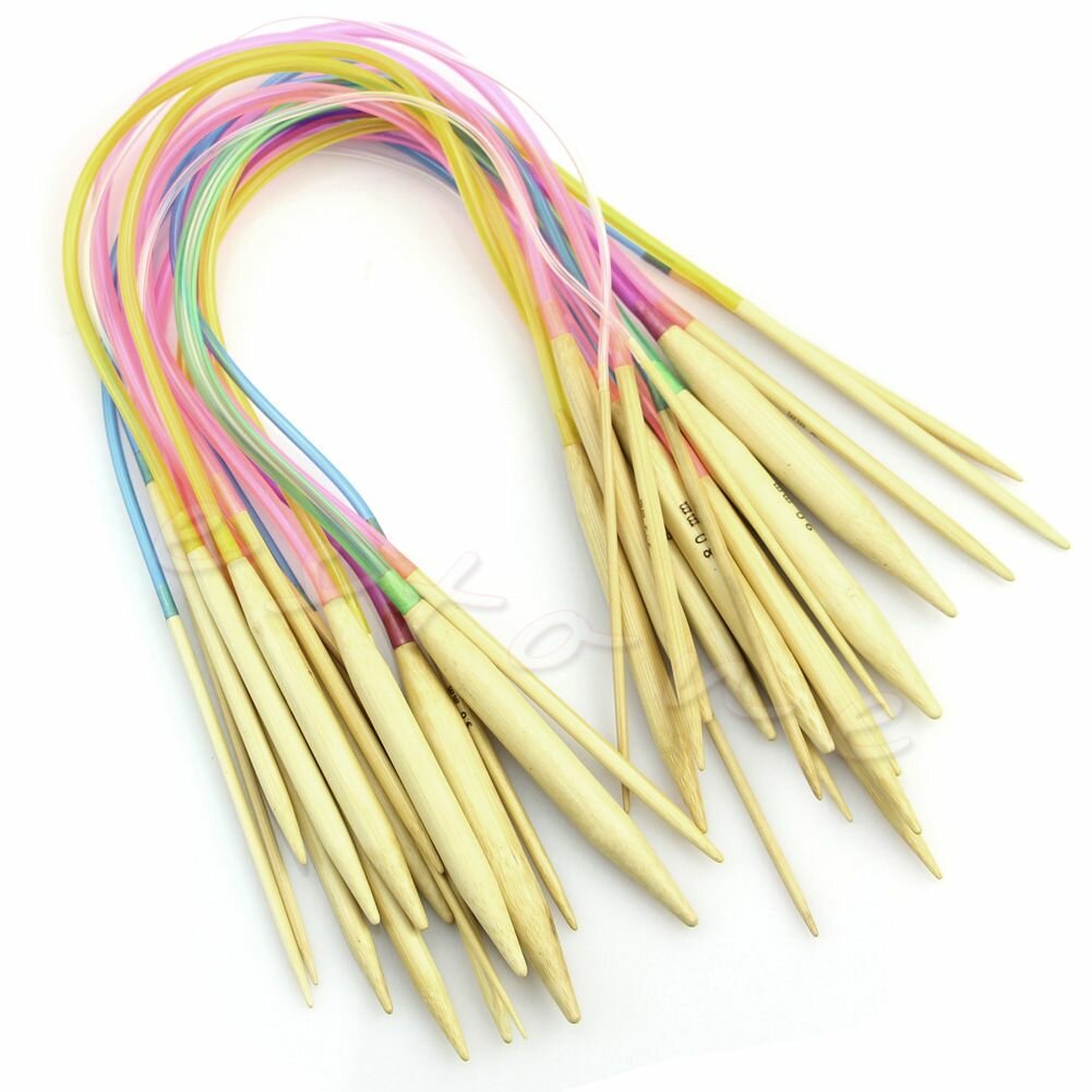 18 шт. размеров 40 см 80 разноцветная трубка круглая бамбуковая вязка 2,0-10 мм