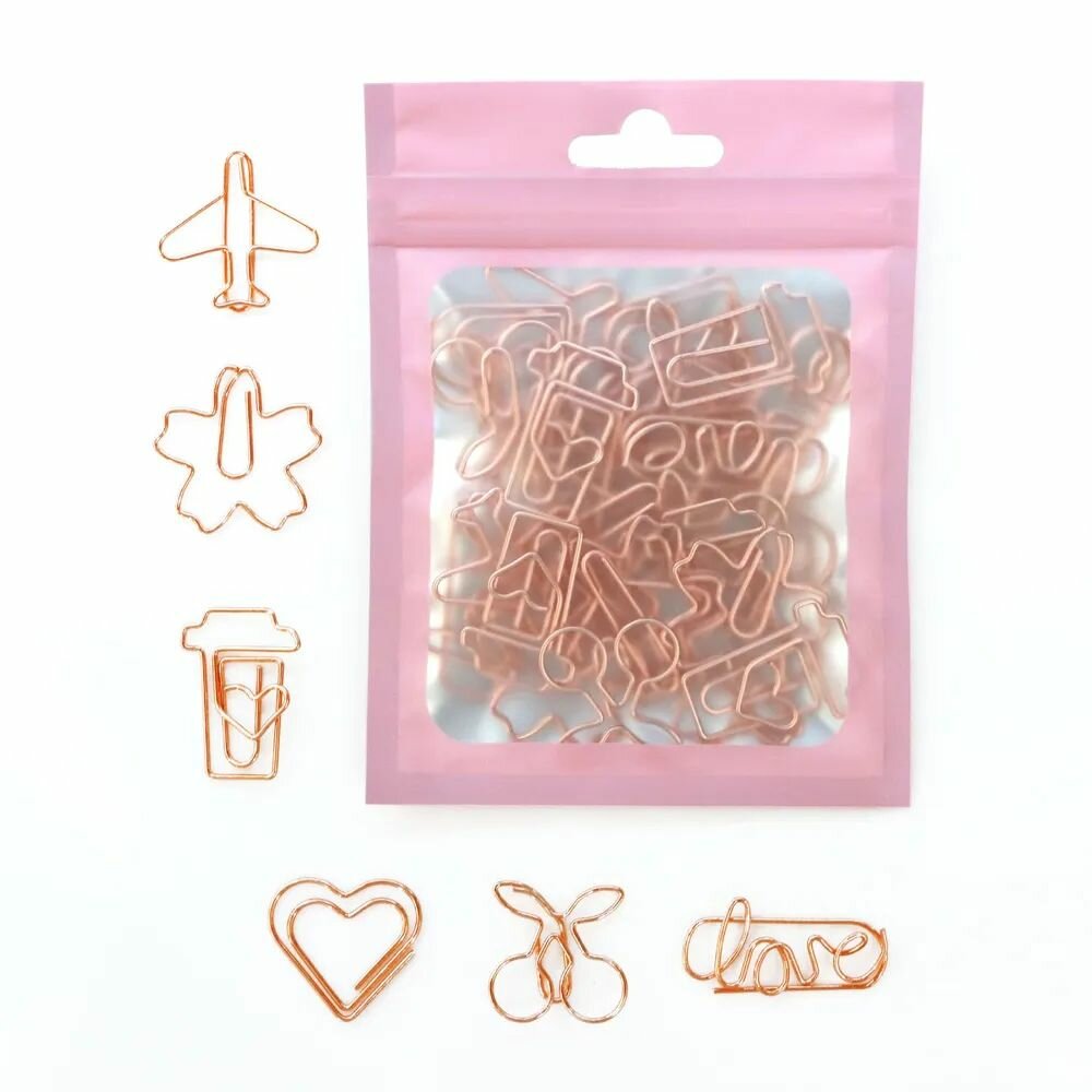 Серебряная скрепка для бумаги "любовь"