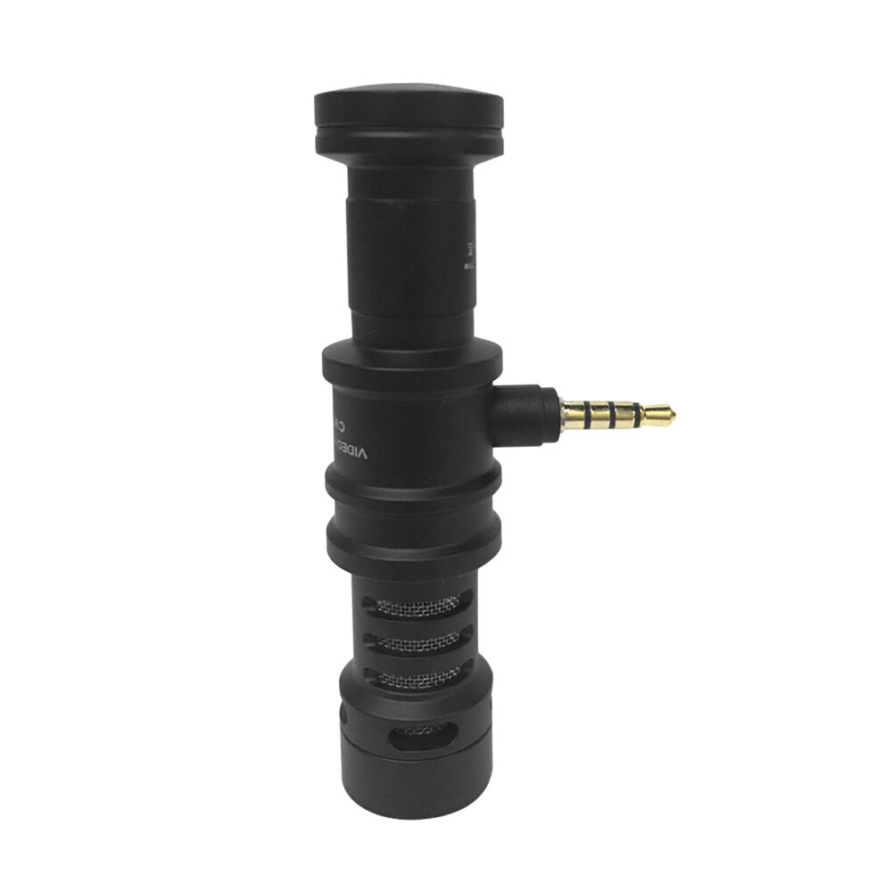 COMICA CVM-VS08 Конденсаторный микрофон с кардиоидной направленностью для видео, Полный металл, Супер антиинтерференция, Для iPhone, iPad, iPod Touch, Huawei, Samsung и других смартфонов, Максимальная чувствительность -34dB±3dB, Диапазон частот