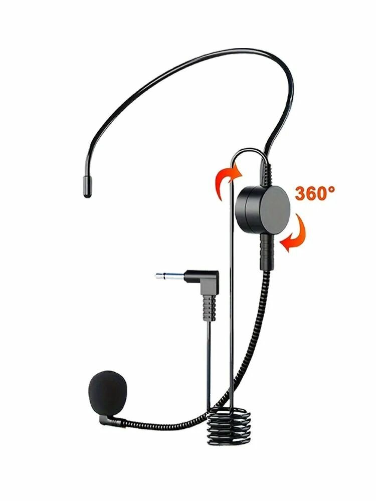Микрофон для живого вокала Микрофон универсальный для громкоговорителя живого вокала 3.5 мм головной , черный, черный