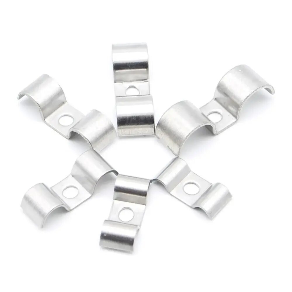 Трубный зажим М-типа, конная труба из нержавеющей стали 304, двухсторонний горловой обруч, Пряжка для седла, линия/проволока/трубка/газовый шланг