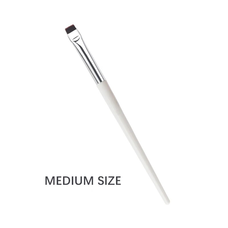 Кисть для подводки глаз, белая ручка, M Size