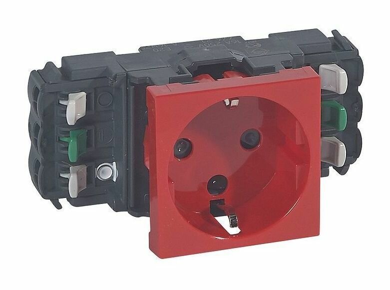 Розетка Legrand 1-м 2мод. СП Mosaic New 2К+З для кабель-канала DLP Leg 077421