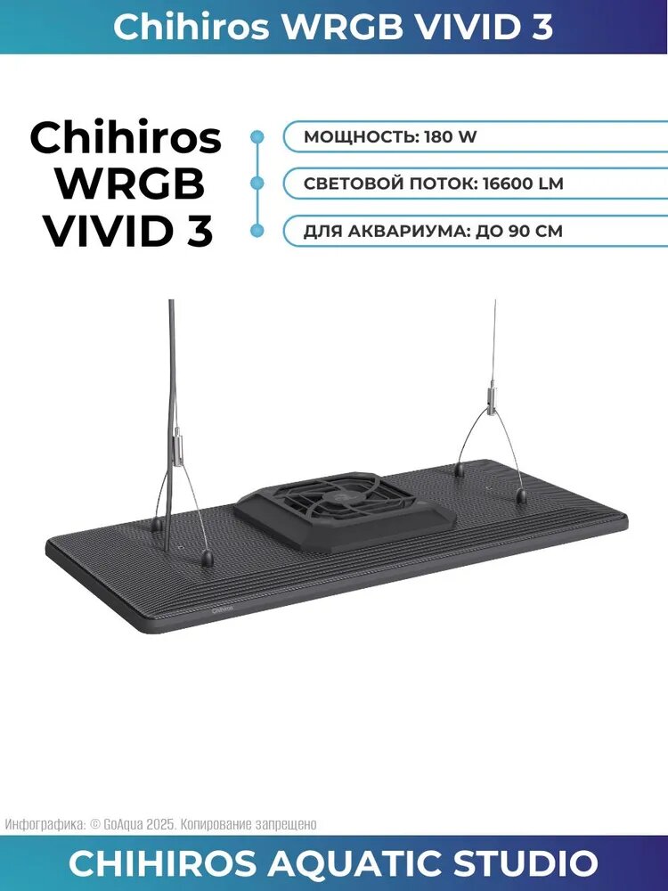 Светильник для аквариума светодиодный Chihiros WRGB Vivid 3 Black