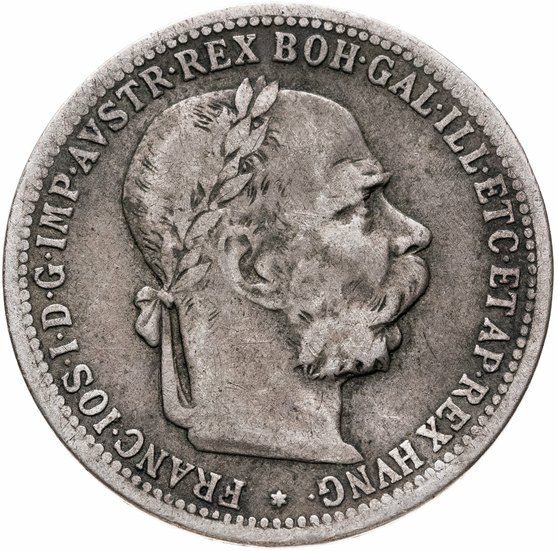 Австро-Венгрия 1 крона 1898, монета для Австрии, Серебро 835, в сохранности VF