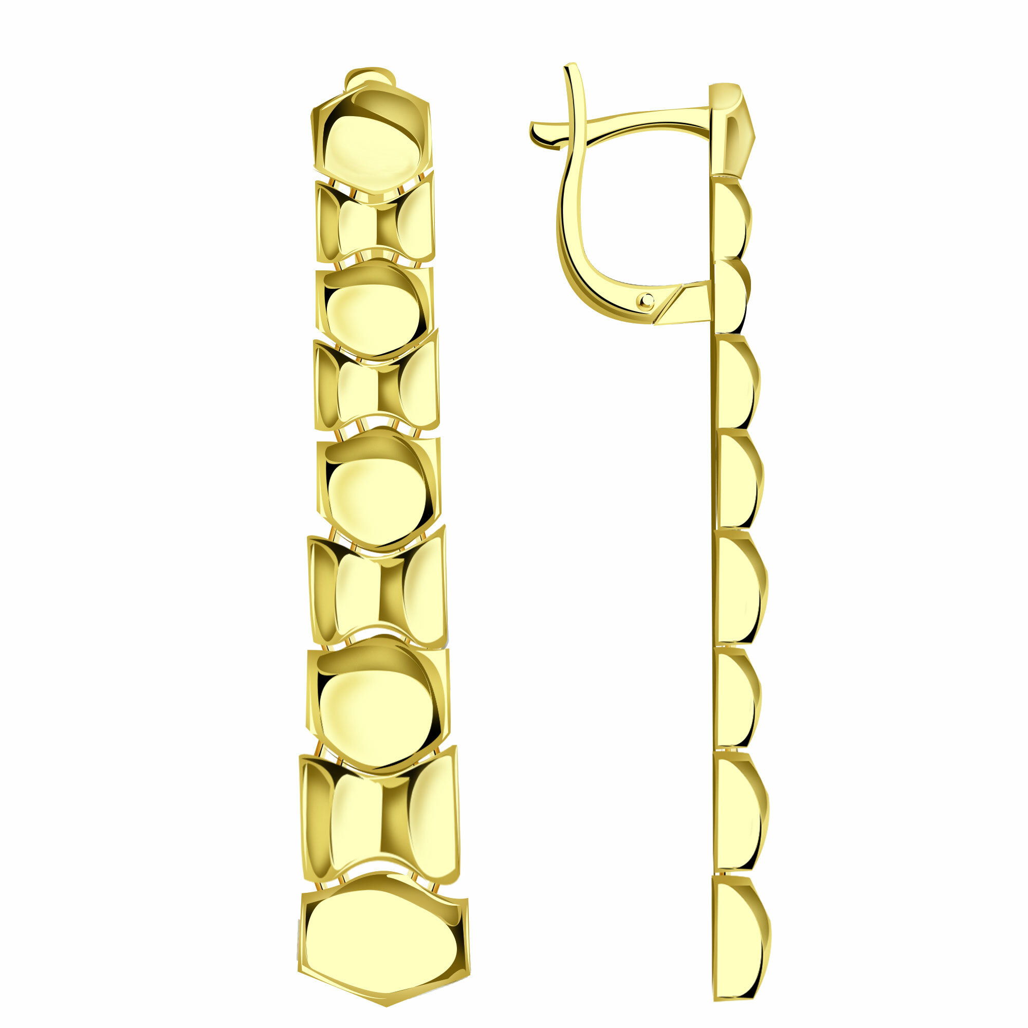 Серьги, желтое золото, 585 проба