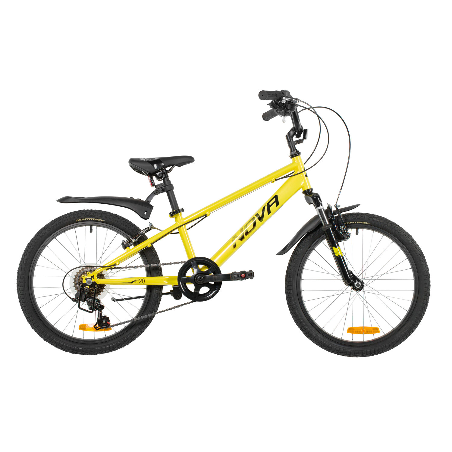Детский велосипед Novatrack Pointer 20 (2026), цвет Желтый, на рост 110-130 см