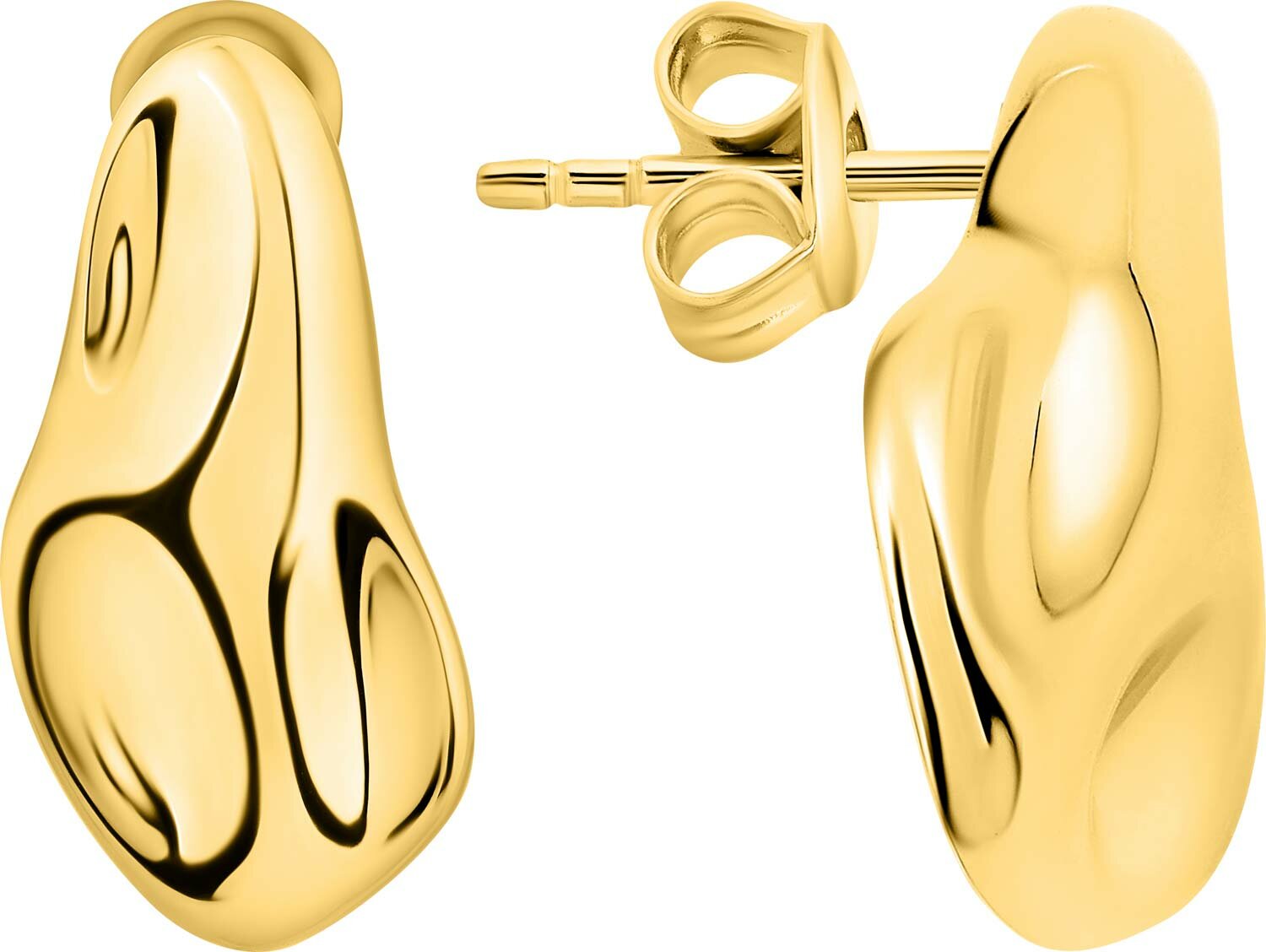 Серьги, серебро, 925 проба, золочение