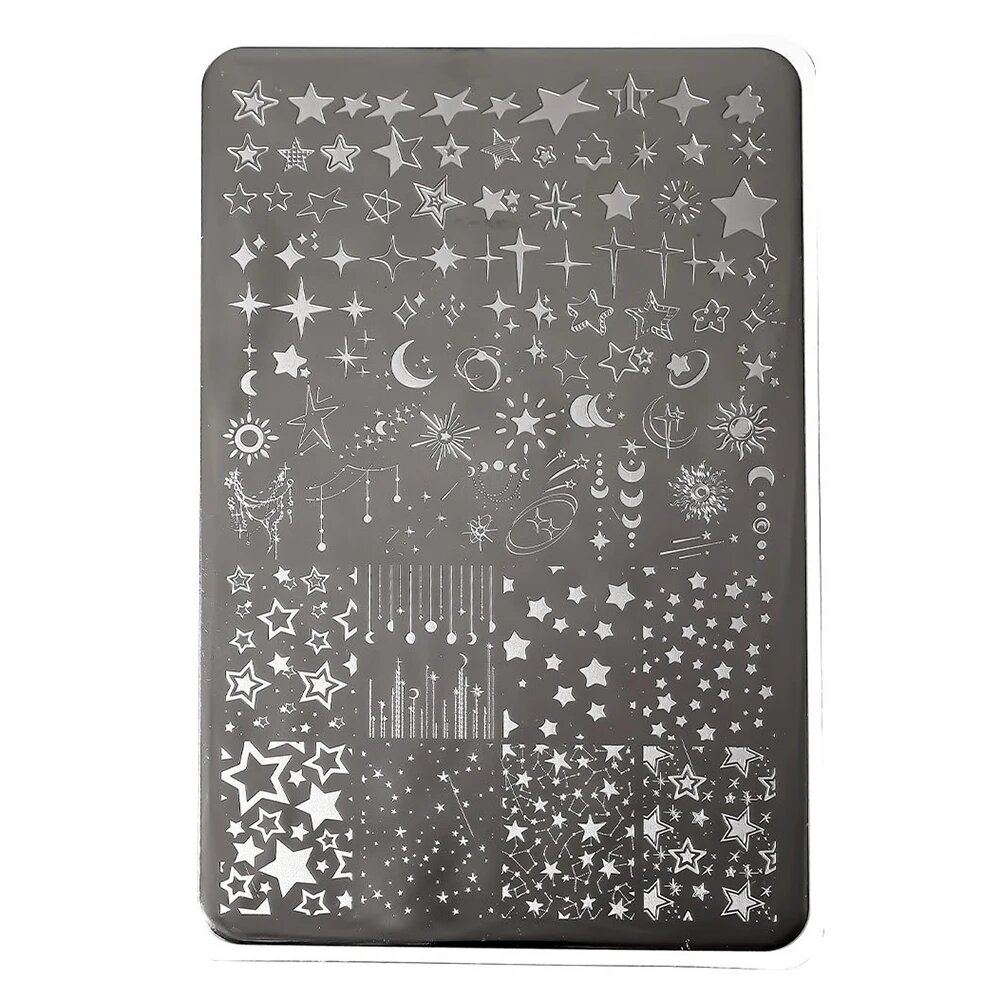 Трафареты для ногтей с лунными звездами из стали