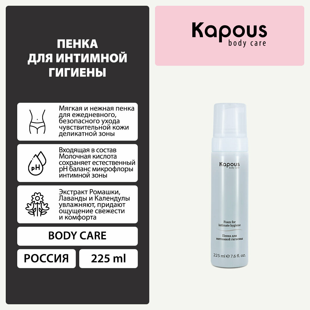 Пенка для интимной гигиены " Kapous Professional " , 225 мл.