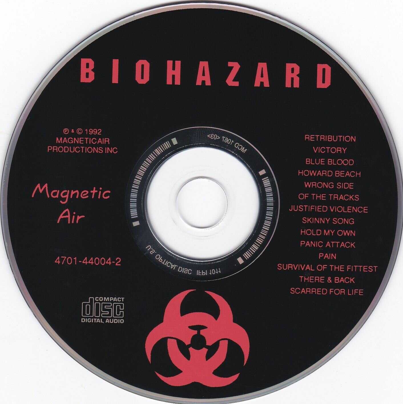 Biohazard - Biohazard, 1990, 8-page, CD-Аудио — фото 1