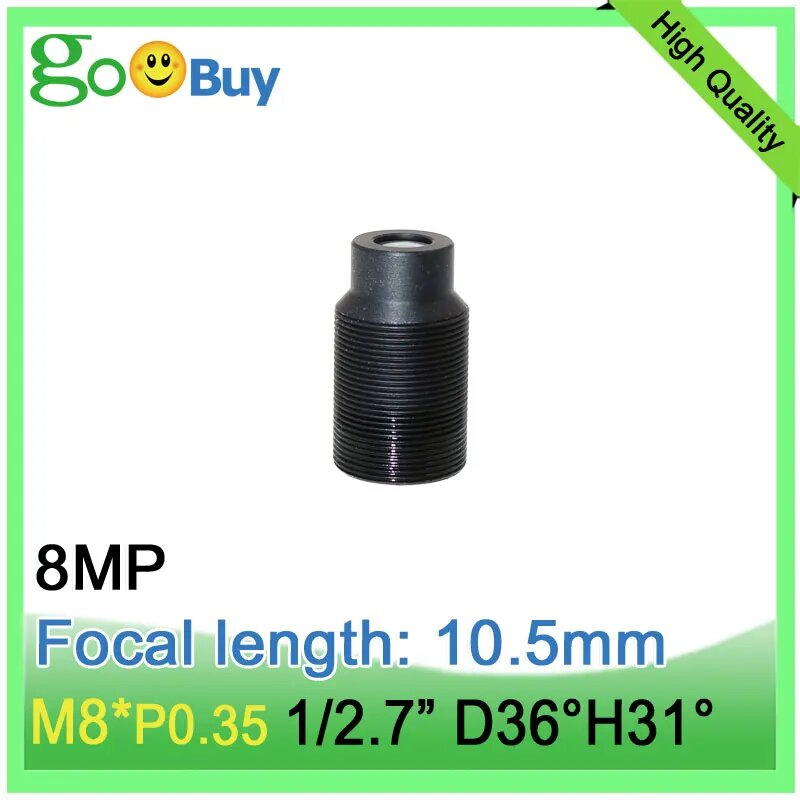 M8 * P0.35 фокусное расстояние 10,5 мм 8MP 4K HD телеобъектив маленький FOV 36 градусов для 1/2,7 "сенсора CMOS мини-камеры видеонаблюдения FPV объектив