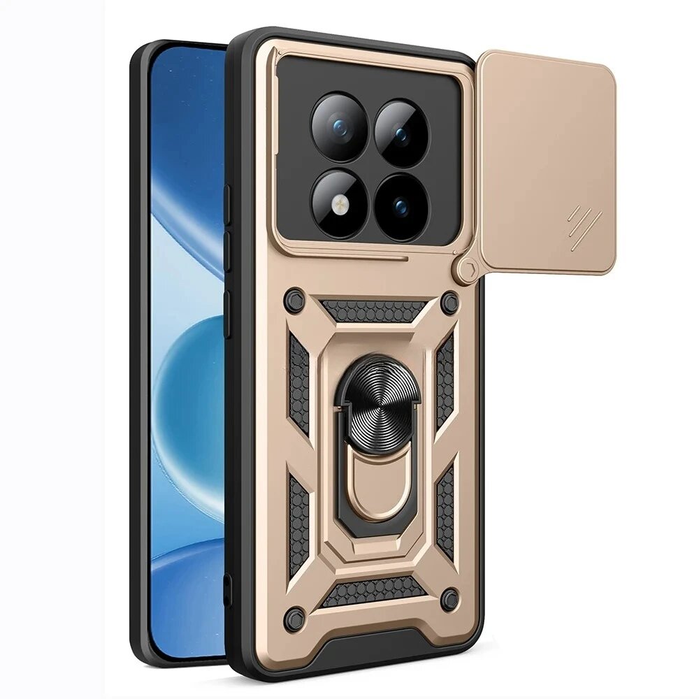 Чехол-подставка для Xiaomi Redmi Note 15 Pro 5G 4G / Note15 Pro Желтый, Gold, Redmi Note15Pro Plus