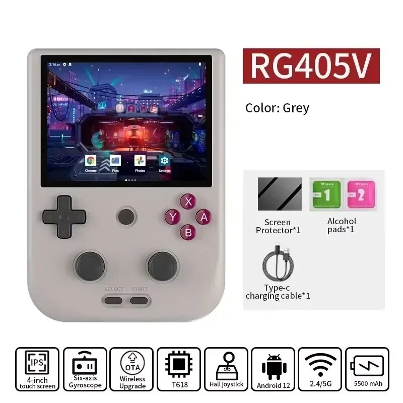 Anbernic RG405V Grey, 64G, 15000 игр