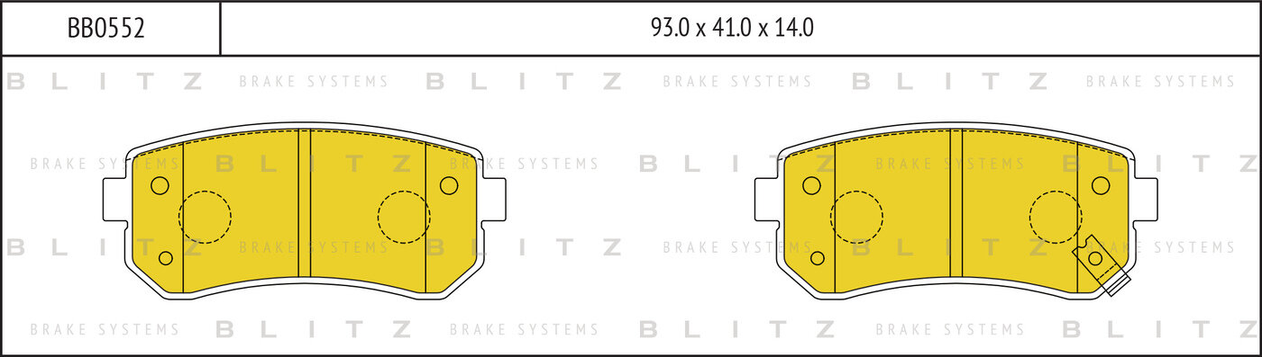 BB0552 Колодки тормозные HYUNDAI/KIA 08- задн.