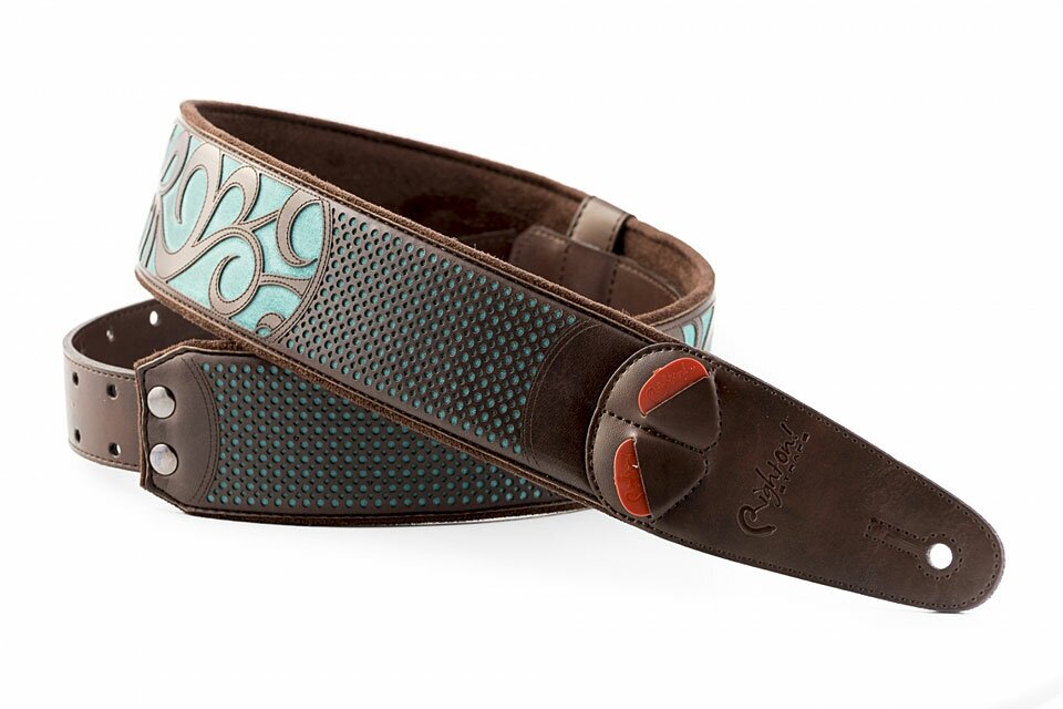 8401070430087 Go Mojo Nashville Teal Ремень для гитары, RightOn Straps