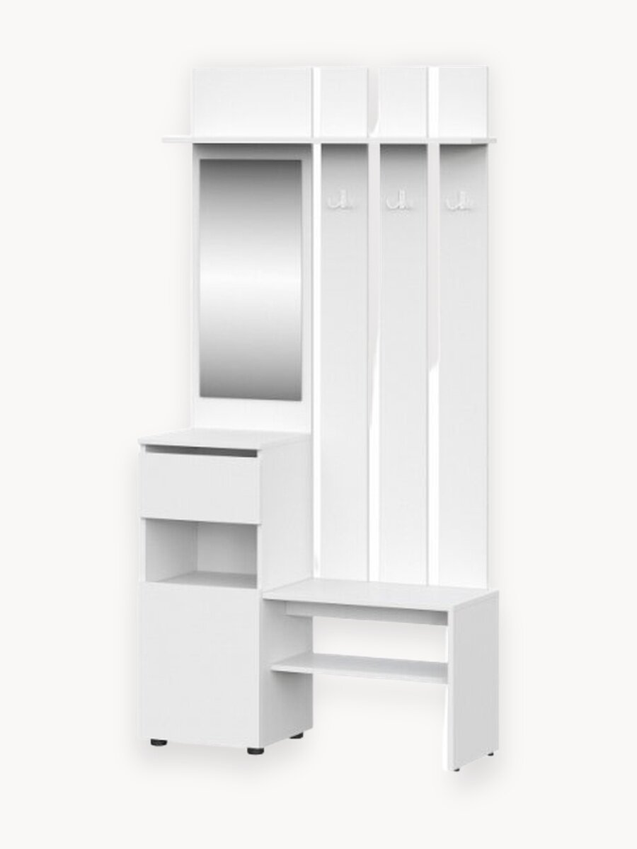 Прихожая Woodville Валенсия белый текстурный