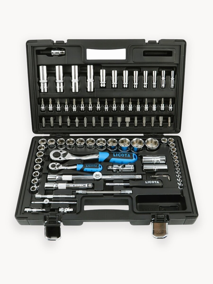 Licota ALK-8010F Набор инструмента 1/2" и 1/4" 94 предмета