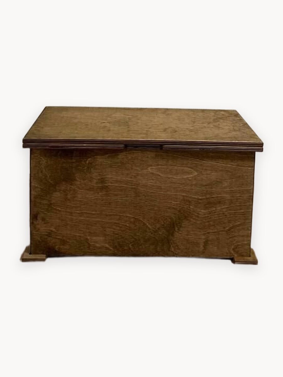 Сундук деревянный для хранения вещей в детскую и гостиную с крышкой из березы