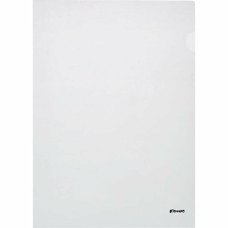 Папка-уголок Комус A4 пластиковая 180 мкм прозрачная, 164491