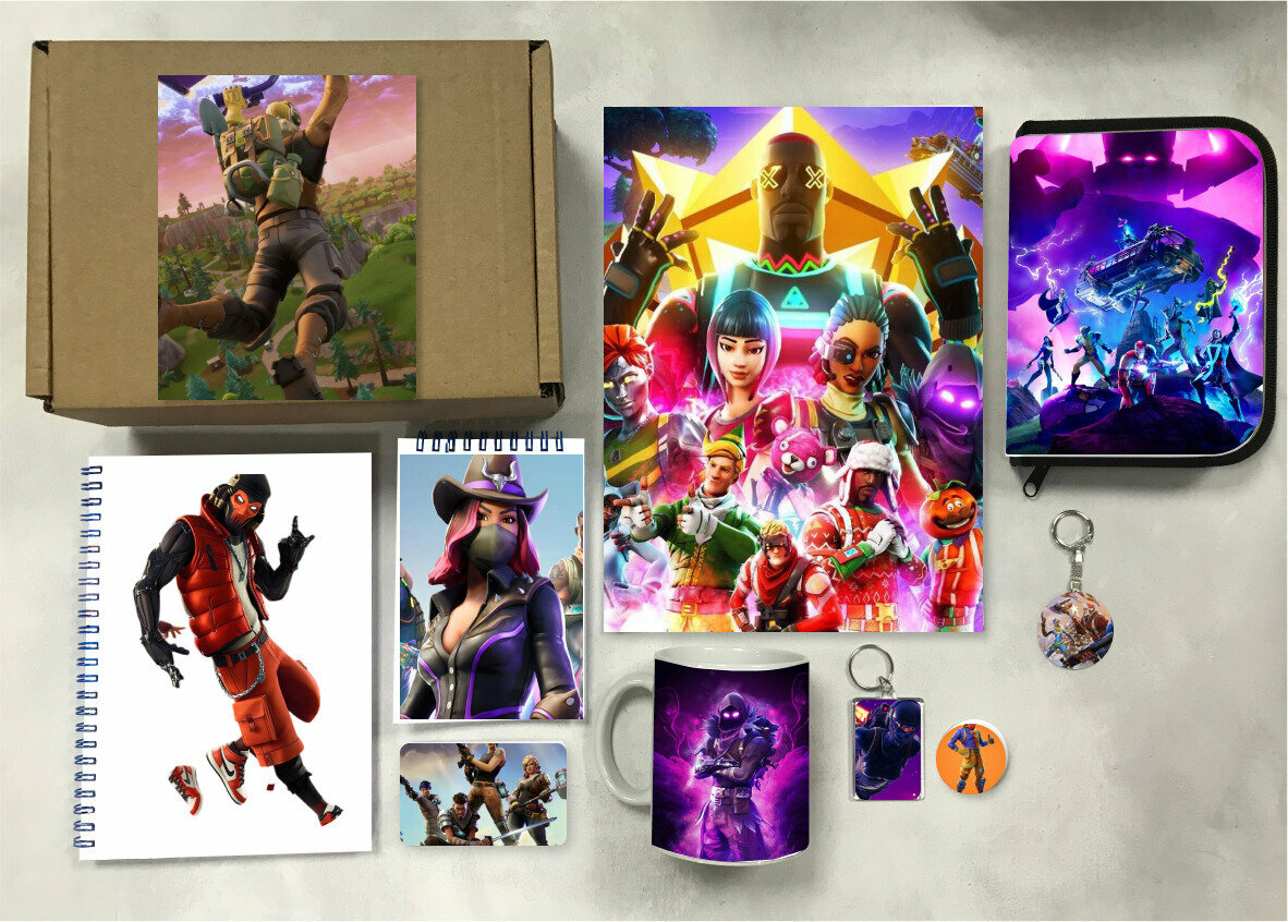 Подарочный бокс GOODbrelok принт "Фортнайт, Fortnite" - 0009