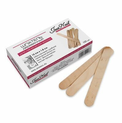 JessNail Шпатели для депиляции воском деревянные (50 шт/уп)