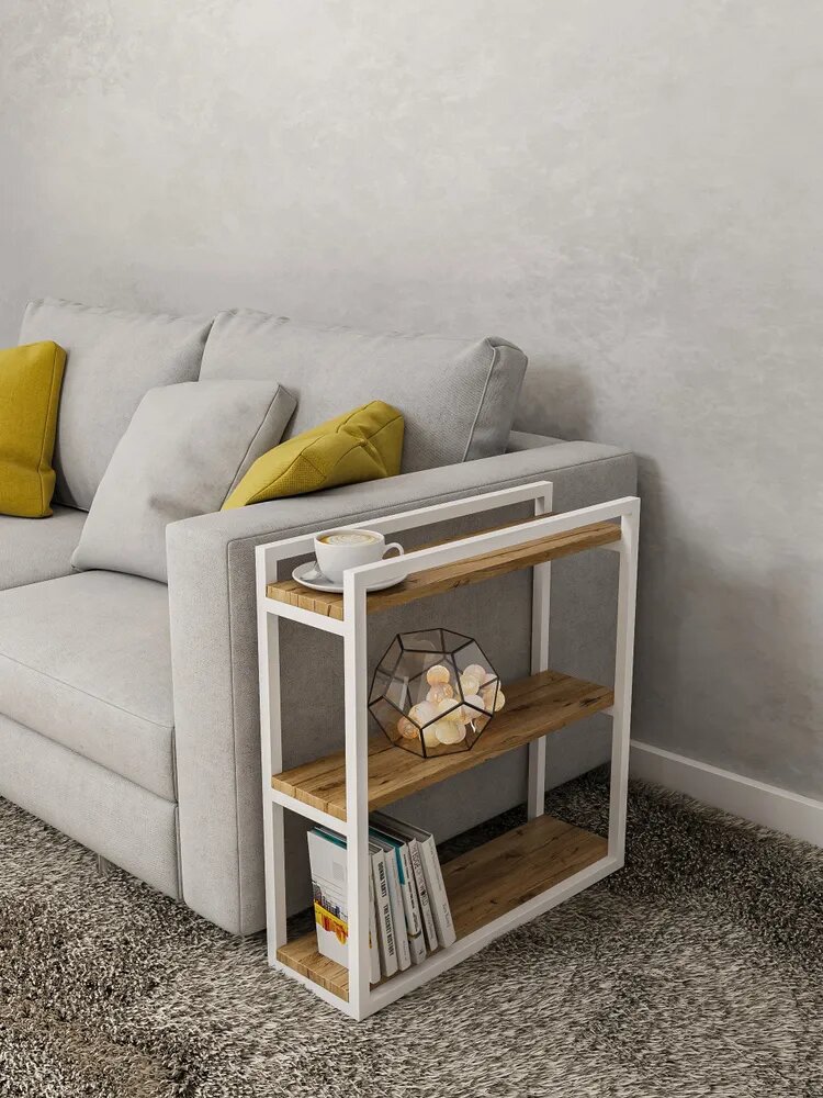 Столик прикроватный, журнальный, в гостиную, дуб, в стиле Лофт