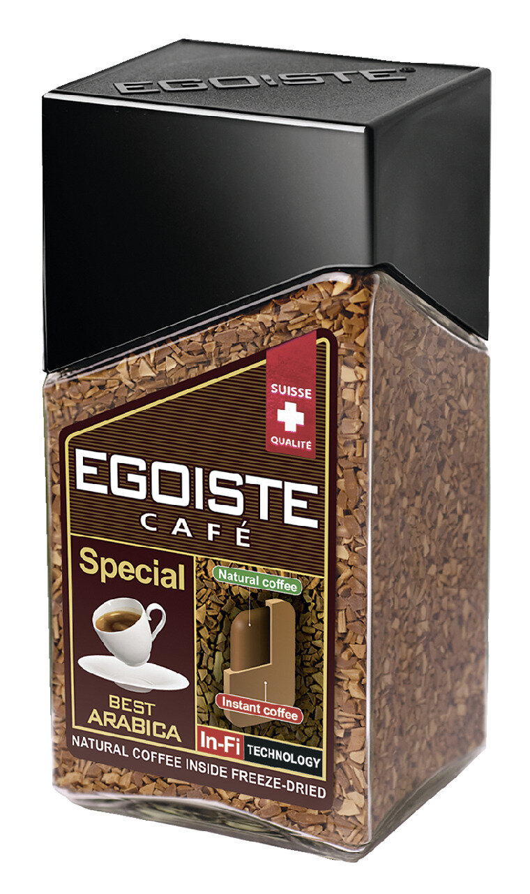 Кофе растворимый с добавлением молотого EGOISTE Special сублимированный, ст/б, 100г x 3 упаковки
