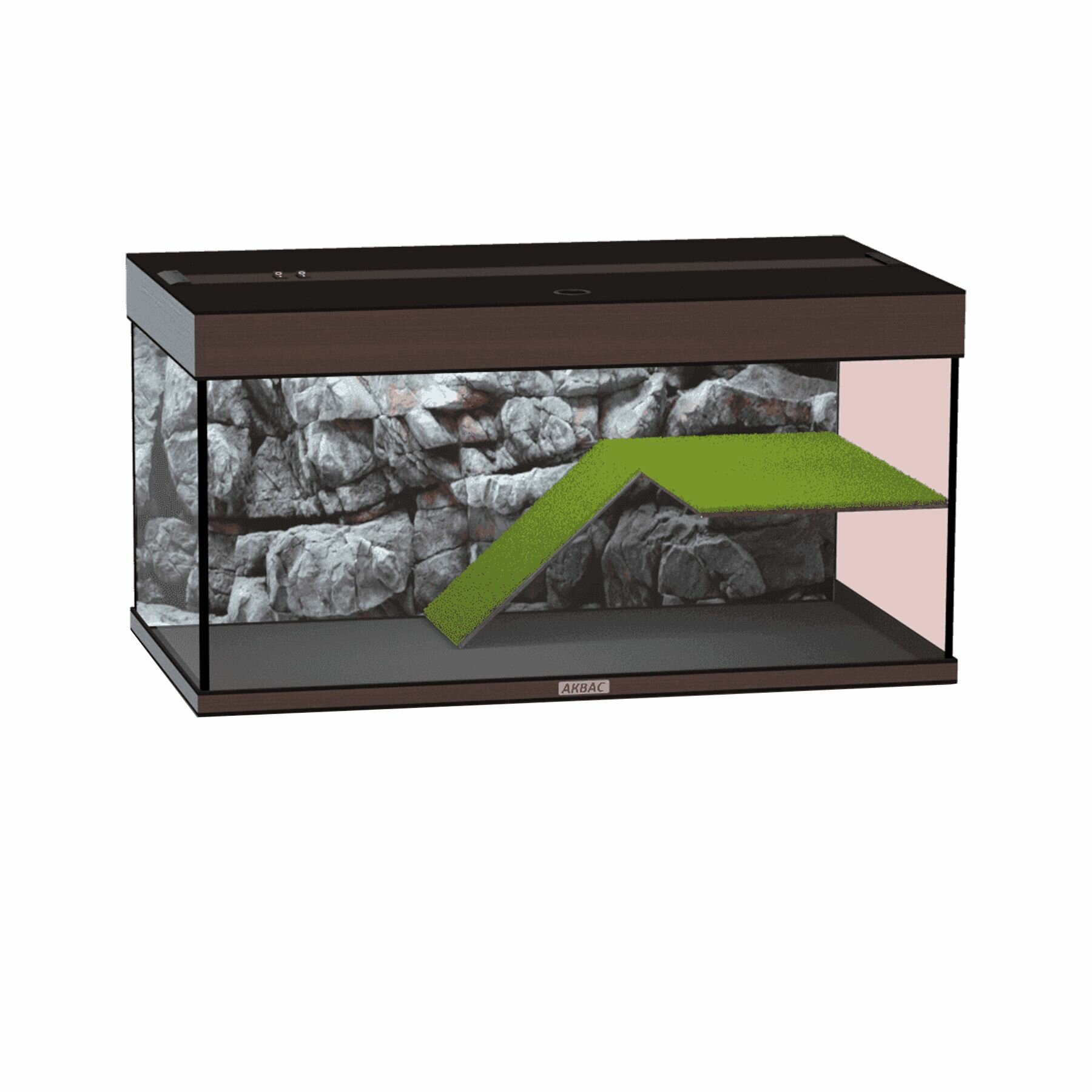 Аквариум для красноухой черепахи 180 литров с освещением и крышкой (91*51*47 см) Аквас