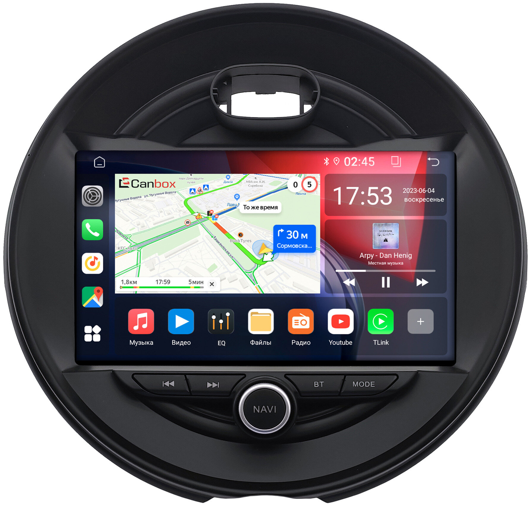 Штатная магнитола Mini Cabrio, Clubman, Countryman, Hatch 2013-2024 Canbox GT9-9133 2/32 Android 10 (IPS, DSP, CarPlay)