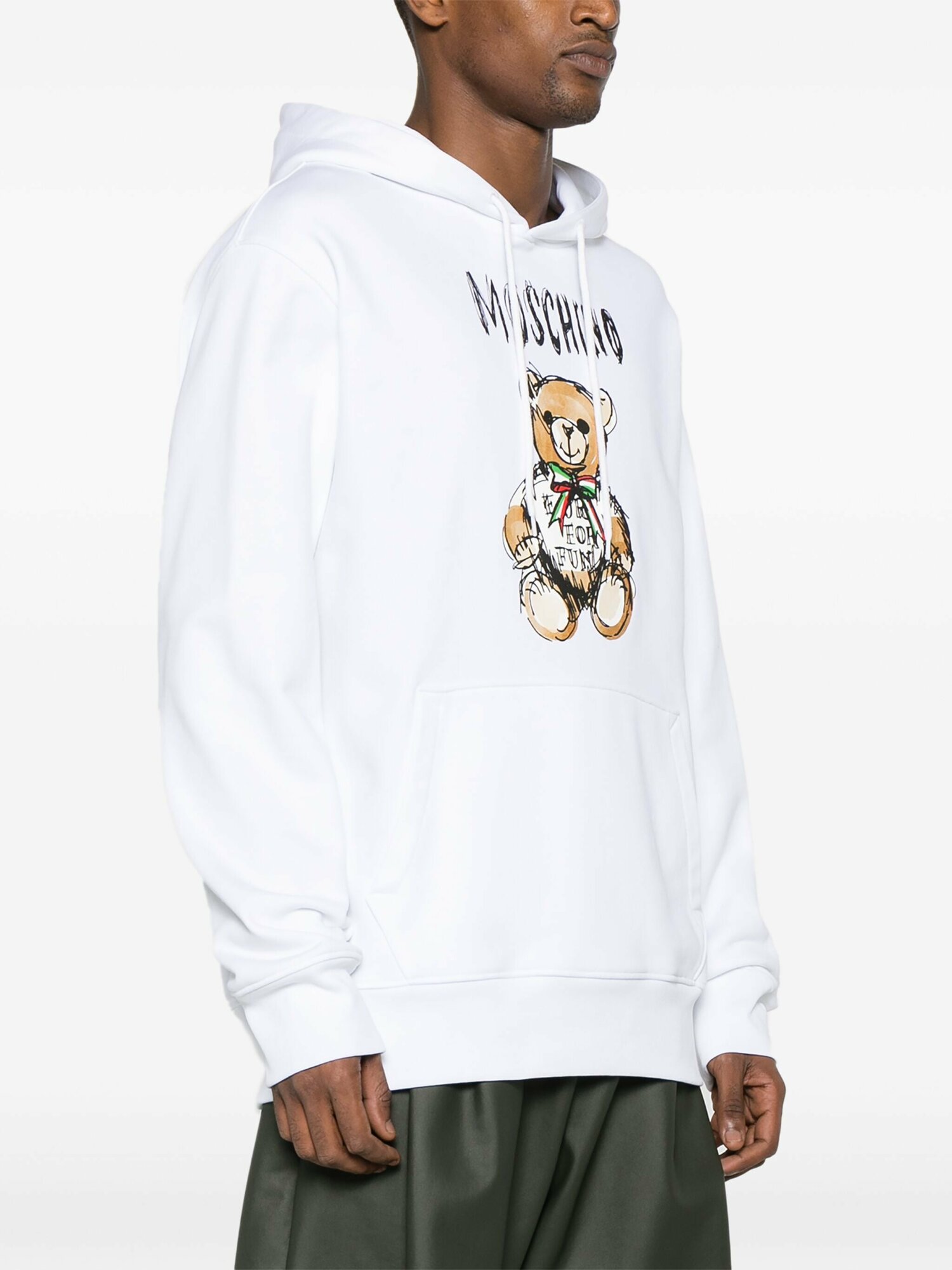 Худи MOSCHINO Teddy Bear, размер 50, , бежевый/белый — фото 1