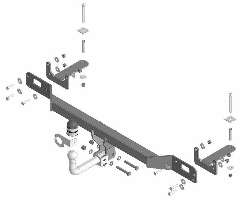 Фаркоп Motodor Lada Vesta с 2023 г. (вкл. версию Cross) (цинк. Шар) 92109-A