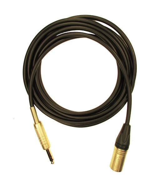 Кабель GS-PRO JackStereo-XLR3M (black) 3 метра