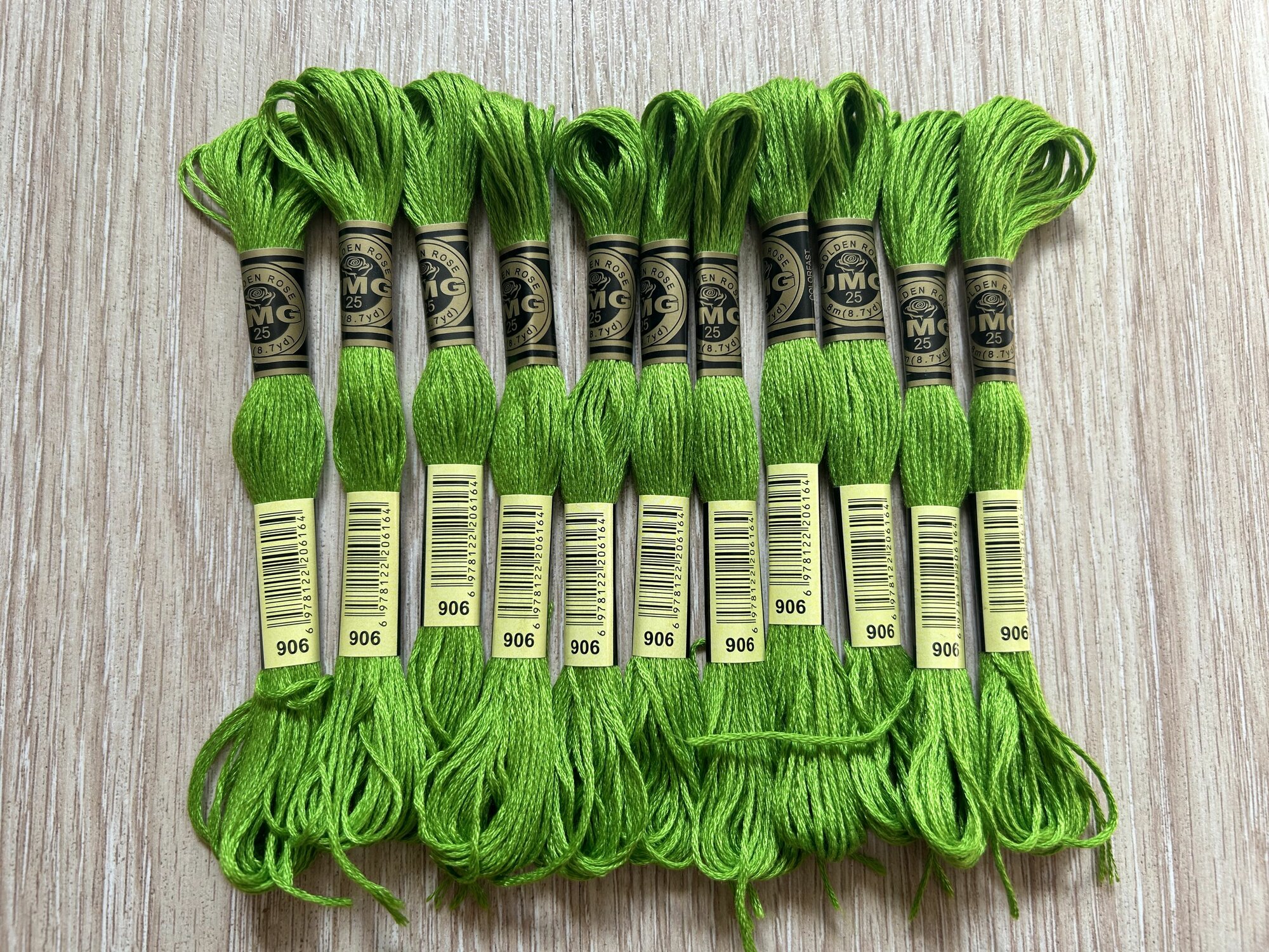 Нитки для вышивания JMC мулине (150-3866) 100% полиэфир 12 штук x 8 м